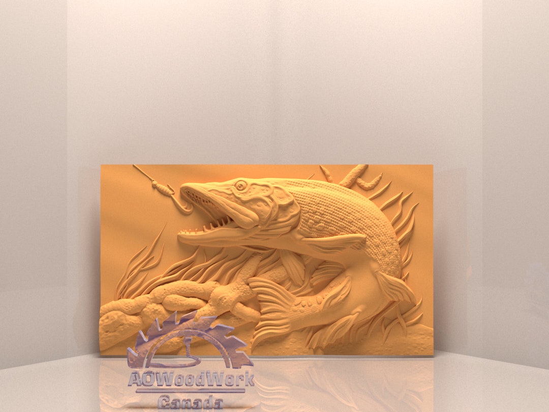 Fish,fishing, 3D Illusion, Engrave,digital Design File, CNC ...
