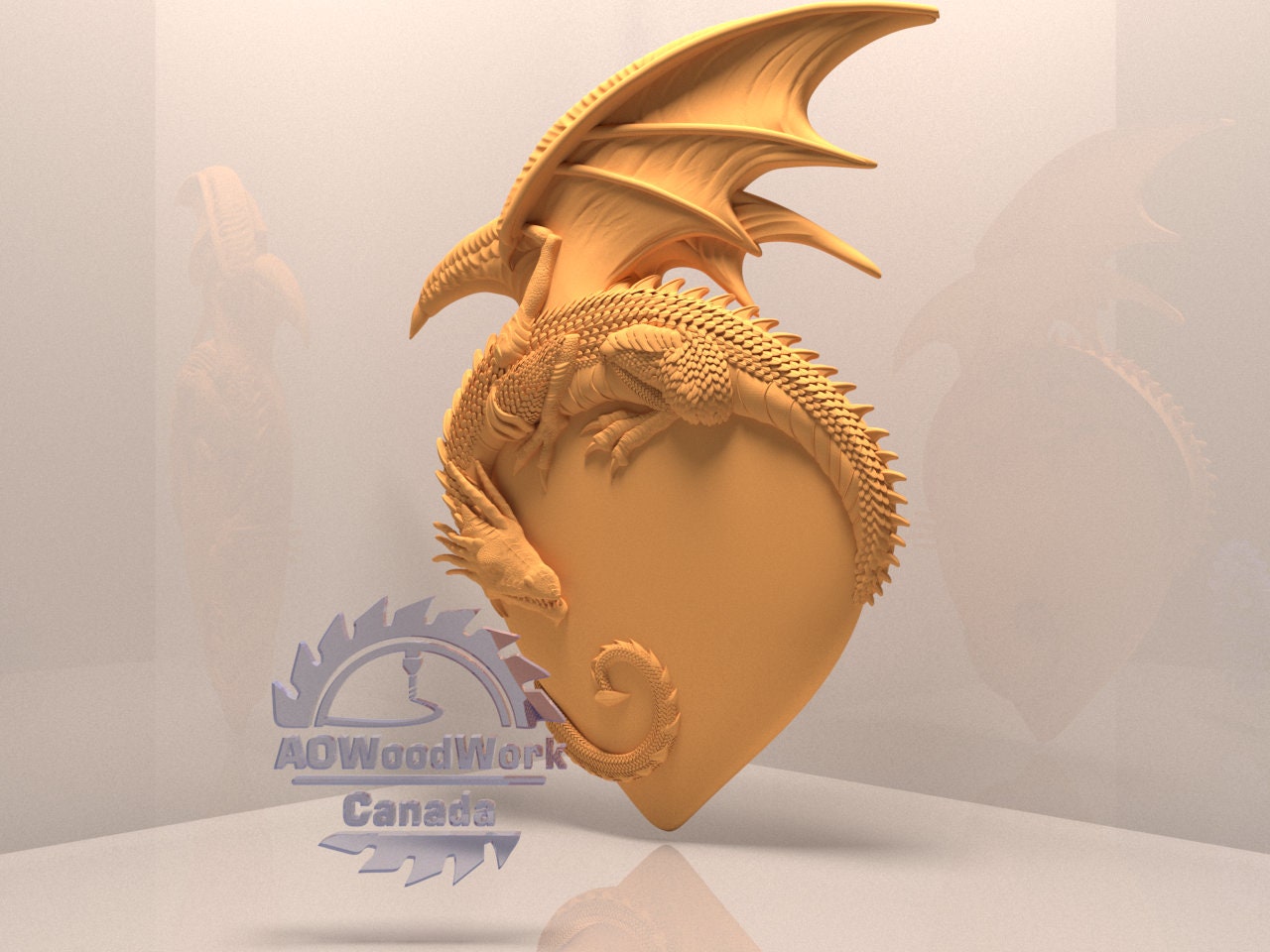 Dragon,high Detail 3d Stl File, Cnc, Gift, 3D STL Model,cnc Router ...
