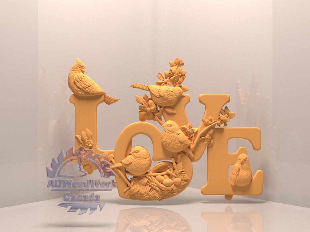 Love Composition 3D STL File,love Sayings,gift for Her,cnc Router ...
