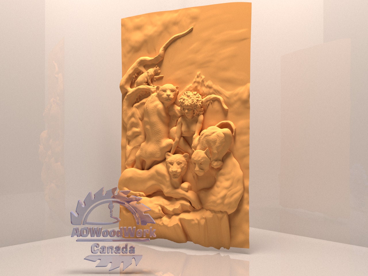 Cleopatra,tigers,hunting,gift,3d STL Model,cnc Router Engraver,artcam ...