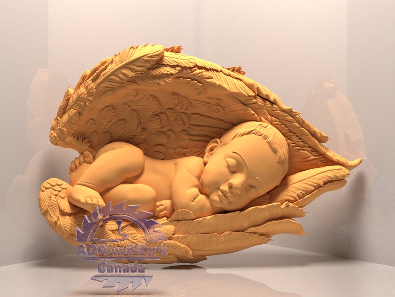 Angel,sweet Baby 3D STL File,love Sayings,gift for Her,cnc Router ...