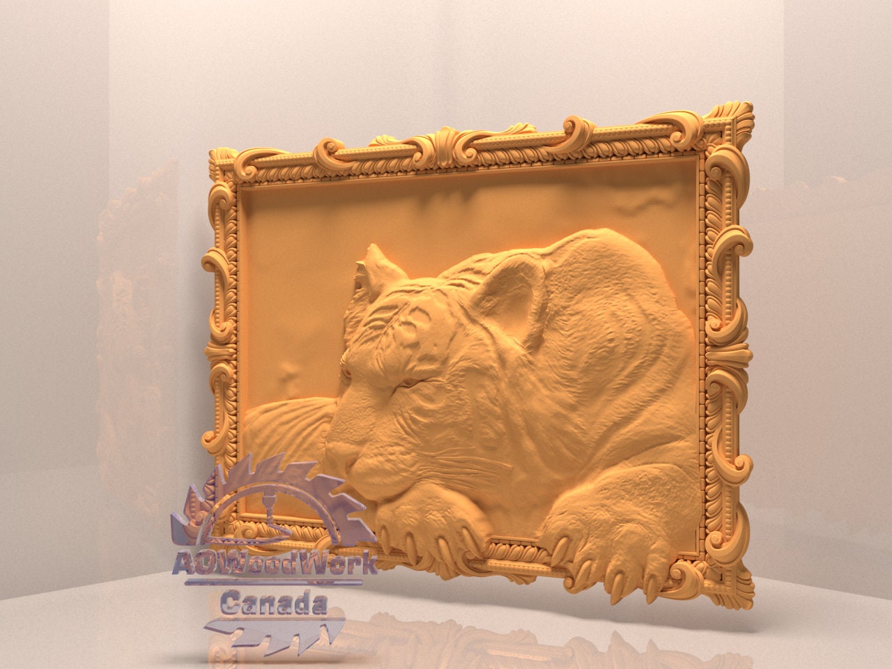Sweet Tiger STL, 3D Illusion, Engrave,digital Design File, CNC ...