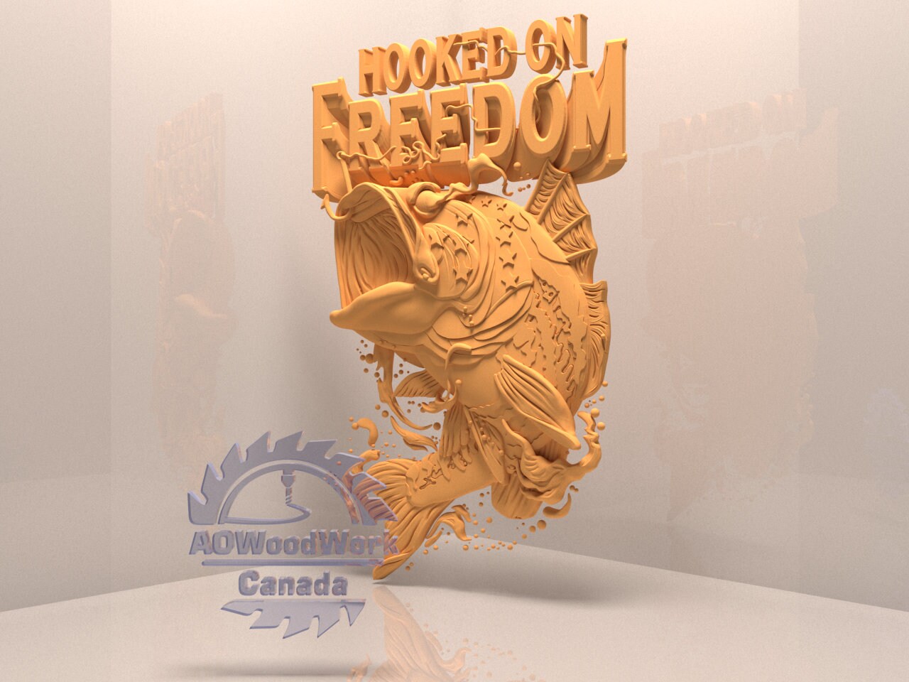 Fish,fishing, Freedom, 3D Illusion, Engrave,digital Design File, CNC ...