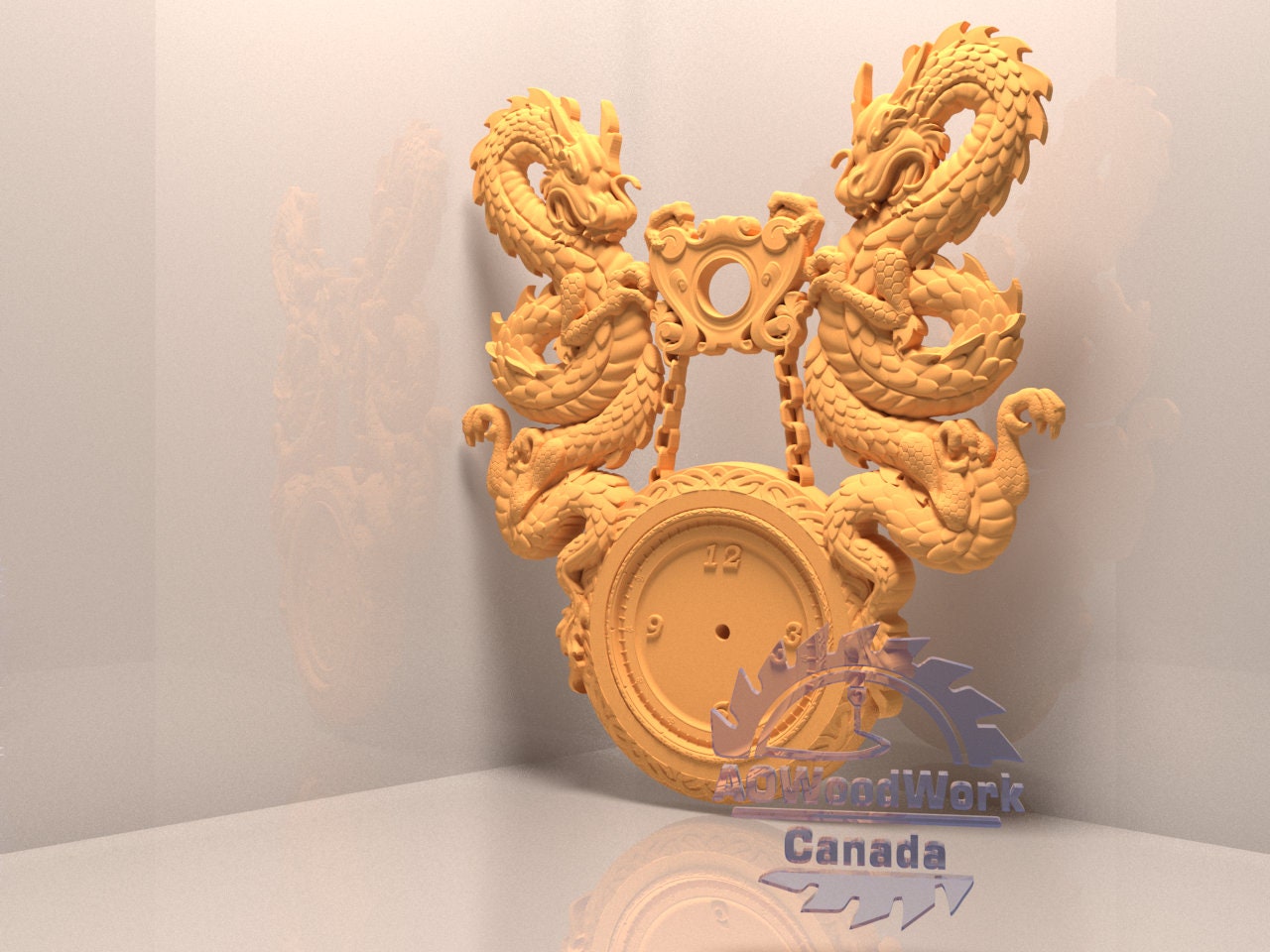 Clock, Dragon, 3D STL File,love Sayings,gift for Her,cnc Router ...