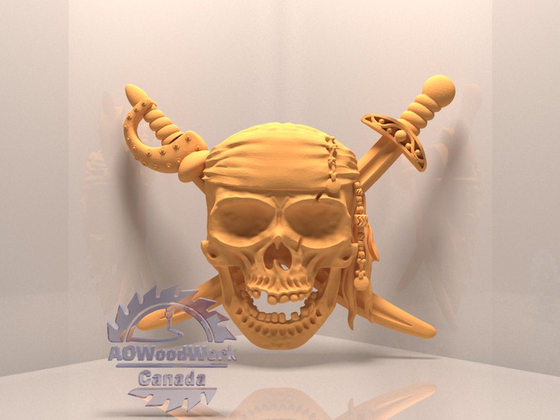 Cherep Skelet Pirat Nevermore Halloween for Cnc 3D Stl - Etsy