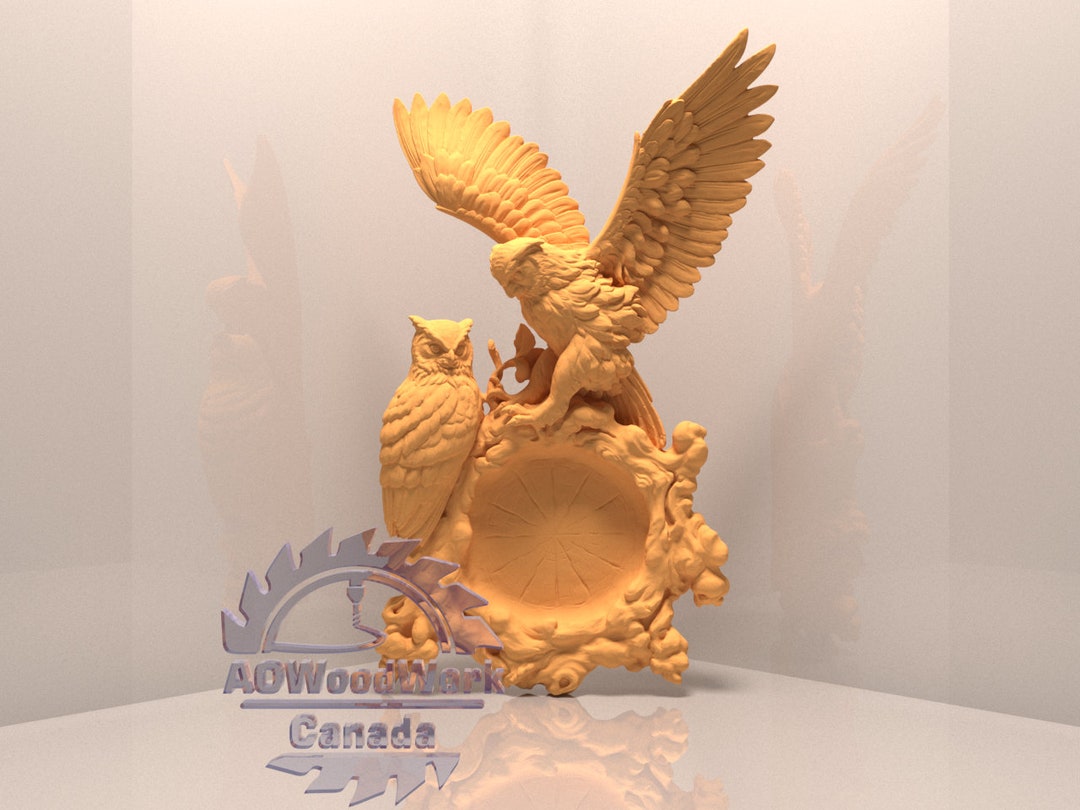 Family Owls, Clock, 3D, STL Model,love,cnc Router Engraver,artcam,cnc ...