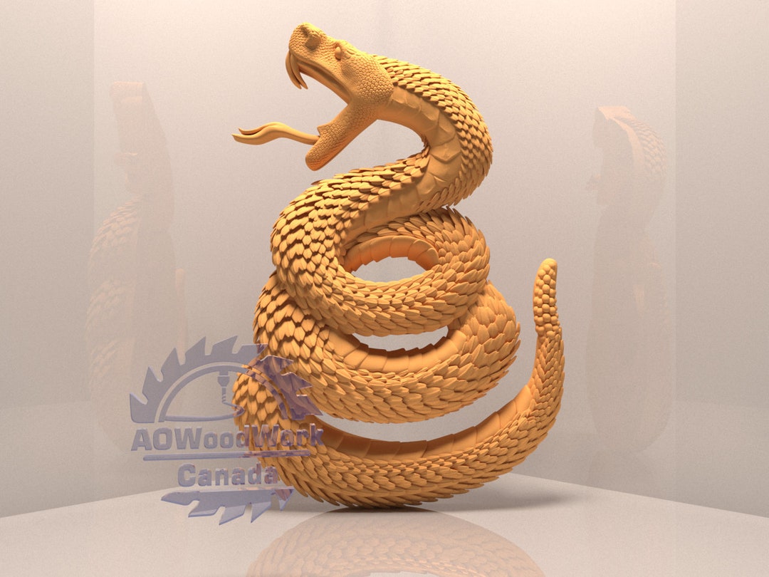 Snake, 3D Illusion, Engrave,digital Design File, CNC, Wildlifeanimals ...