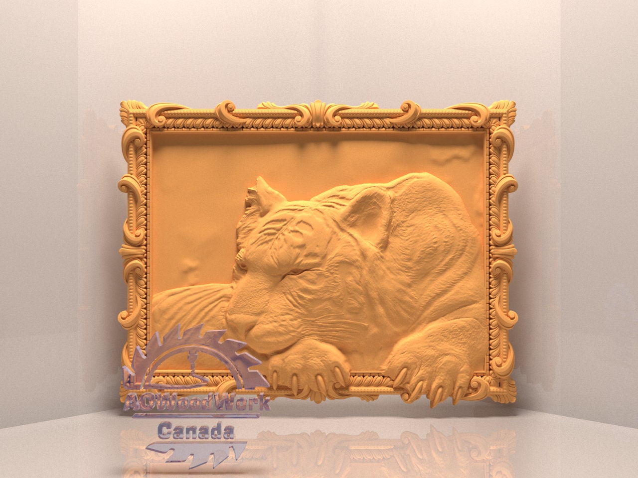 Sweet Tiger STL, 3D Illusion, Engrave,digital Design File, CNC ...