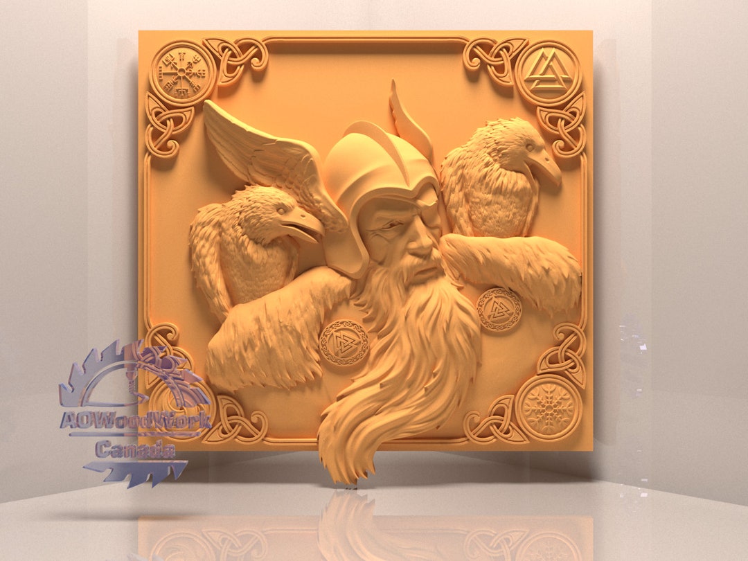 Forest Men With Eagle, 3D STL Model, CNC Router Engraver, Artcam ...