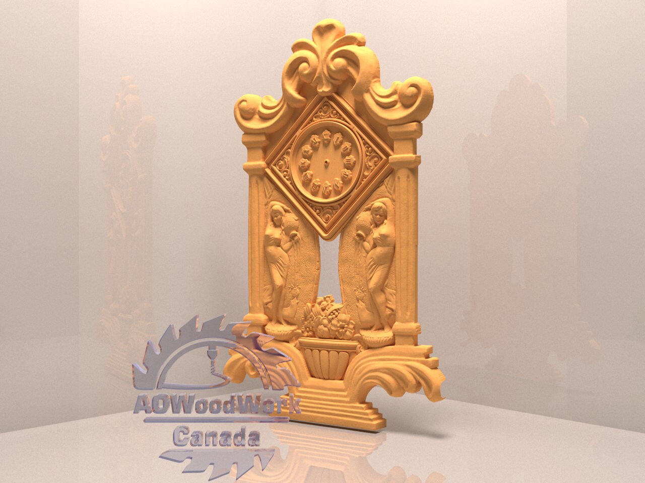 Clock 3D STL Modellovecnc Router Engraverartcamcnc - Etsy