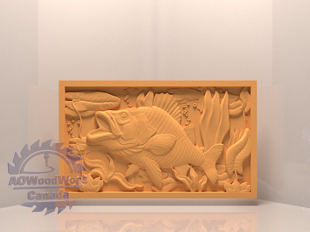 Fish,fishing, 3D Illusion, Engrave,digital Design File, CNC ...