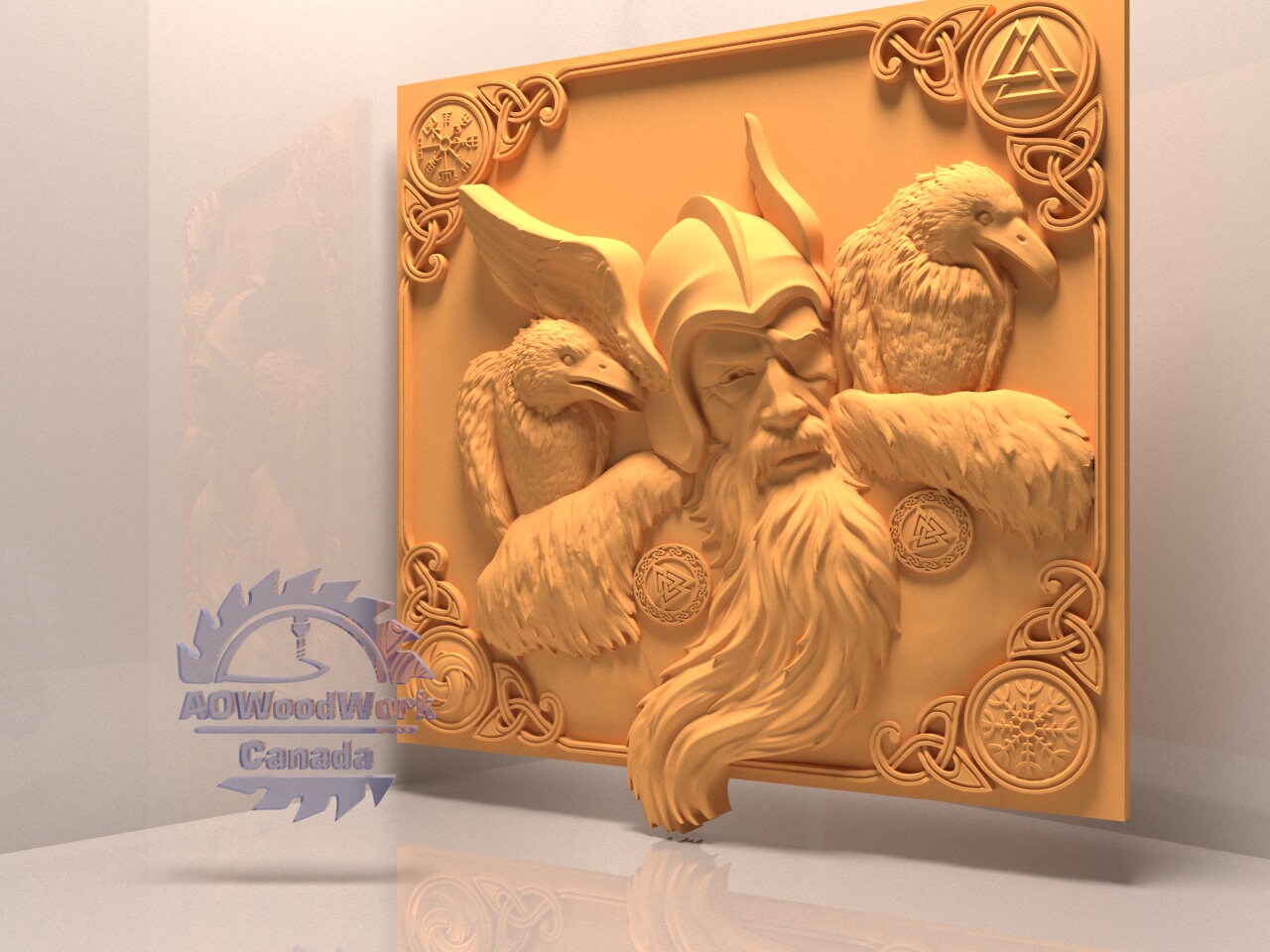 Forest Men With Eagle, 3D STL Model, CNC Router Engraver, Artcam ...