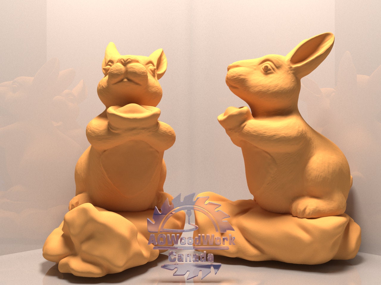 3D Printer Filesweet Bunny gift3d STL Model Decorhappy - Etsy