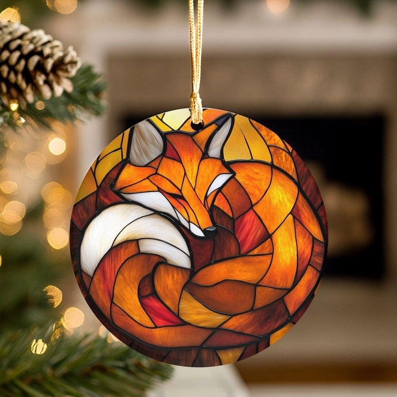 Stained Glass Fox - Etsy