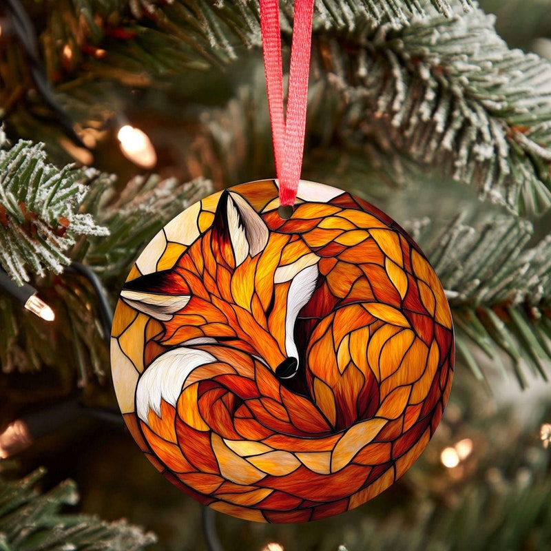 Stained Glass Fox - Etsy