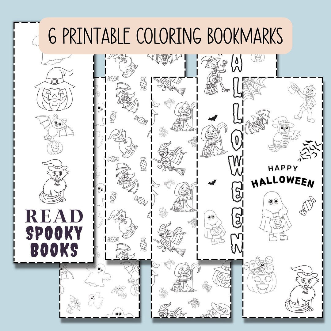 Halloween Activity Printable Bookmarks Coloring Pages Homeschool ...