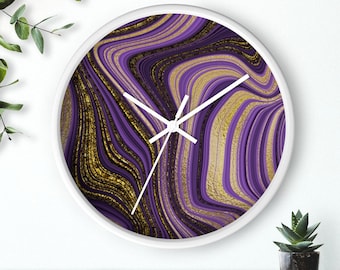 Purple Wall Clock | Etsy