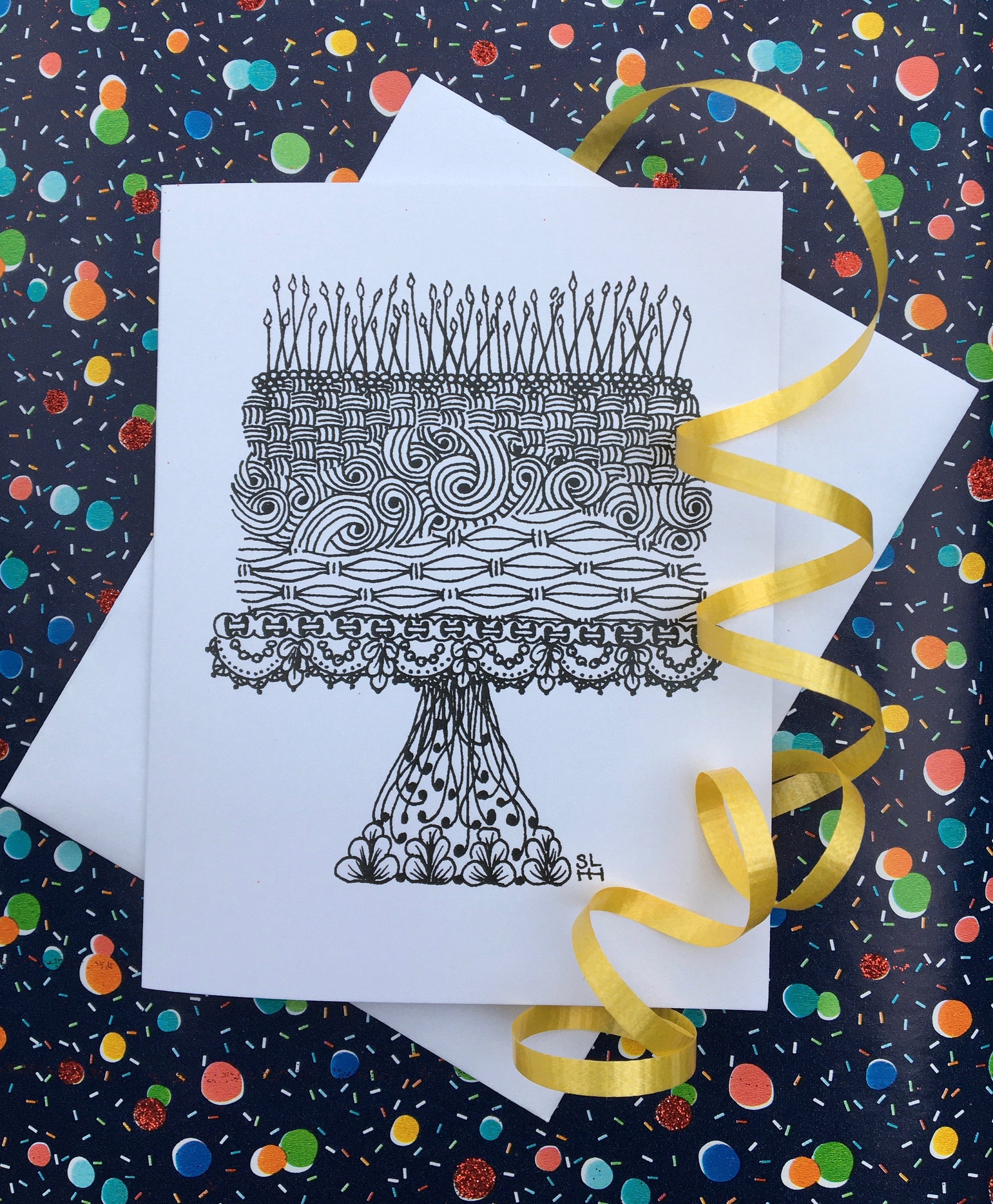 Zentangle Greeting Cards, BUNDLE TEN, 4.25 X 5.5, Black and White ...