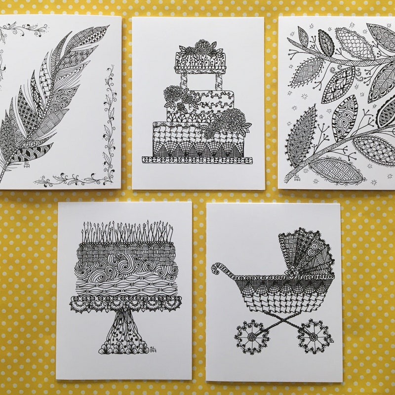 Zentangle Cards - Etsy