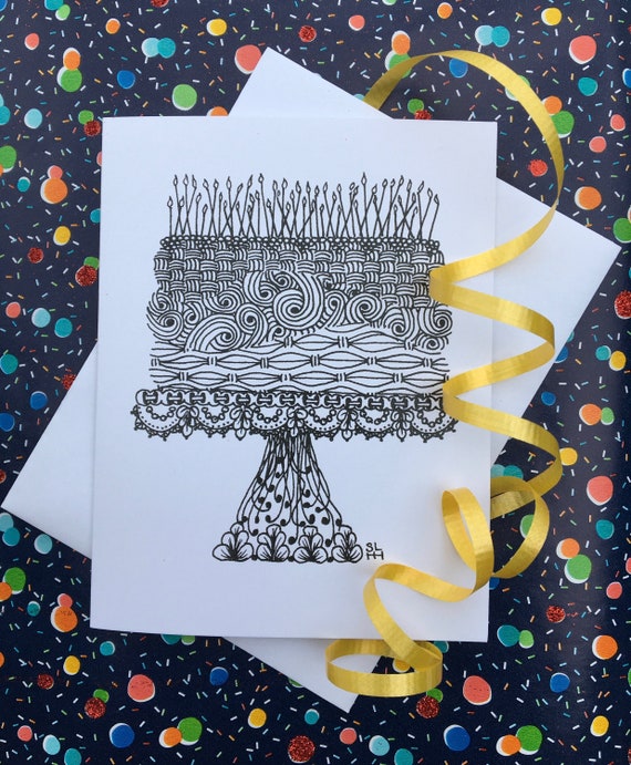 Happy Birthday Zentangle