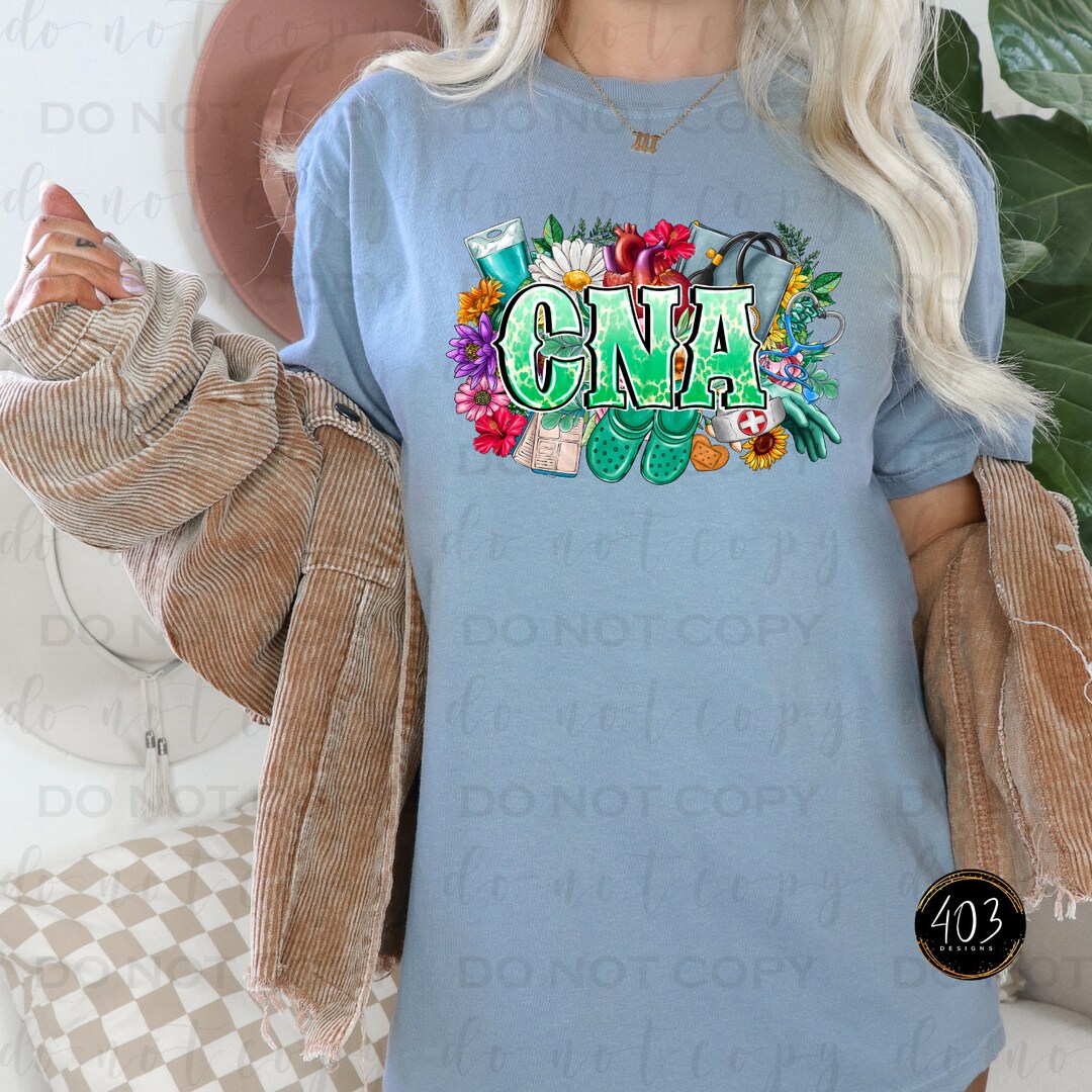 CNA Floral | DTF Transfer | Direct to Film Transfer | Ready to Press ...