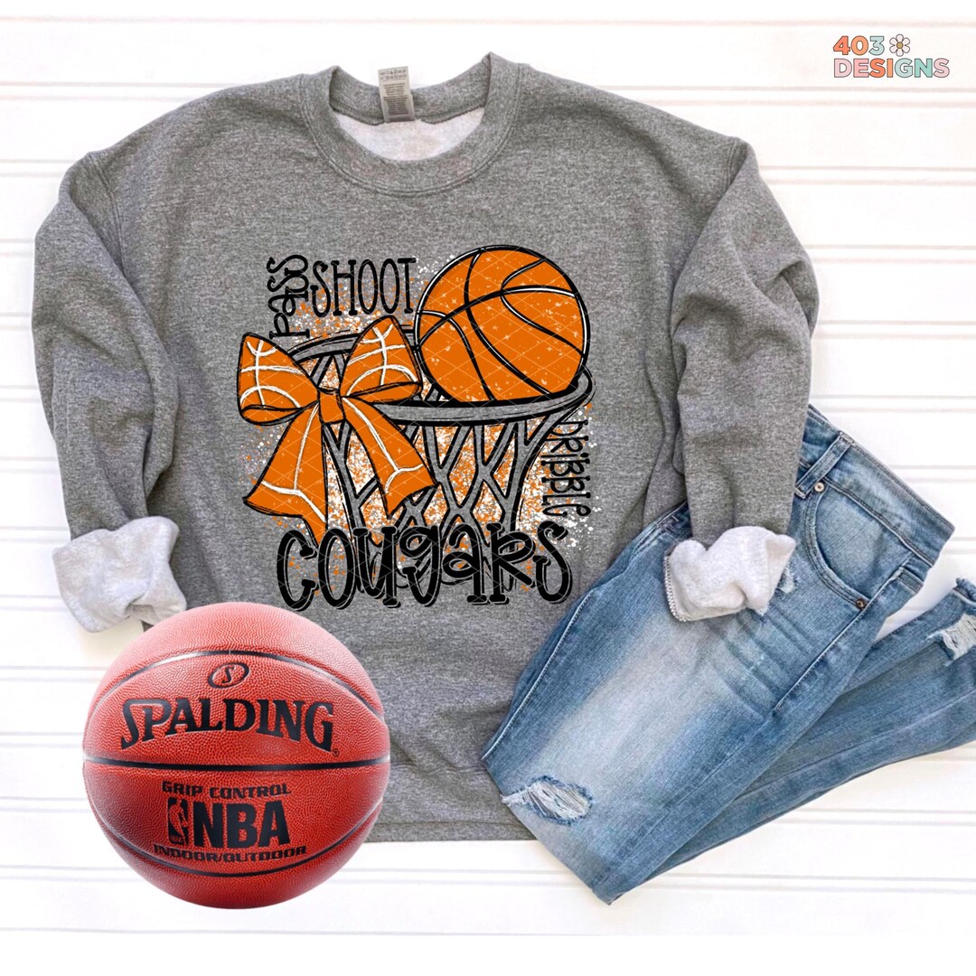Hoop Bow Cougars | DTF Transfer | Direct to Film Transfer | Ready to ...