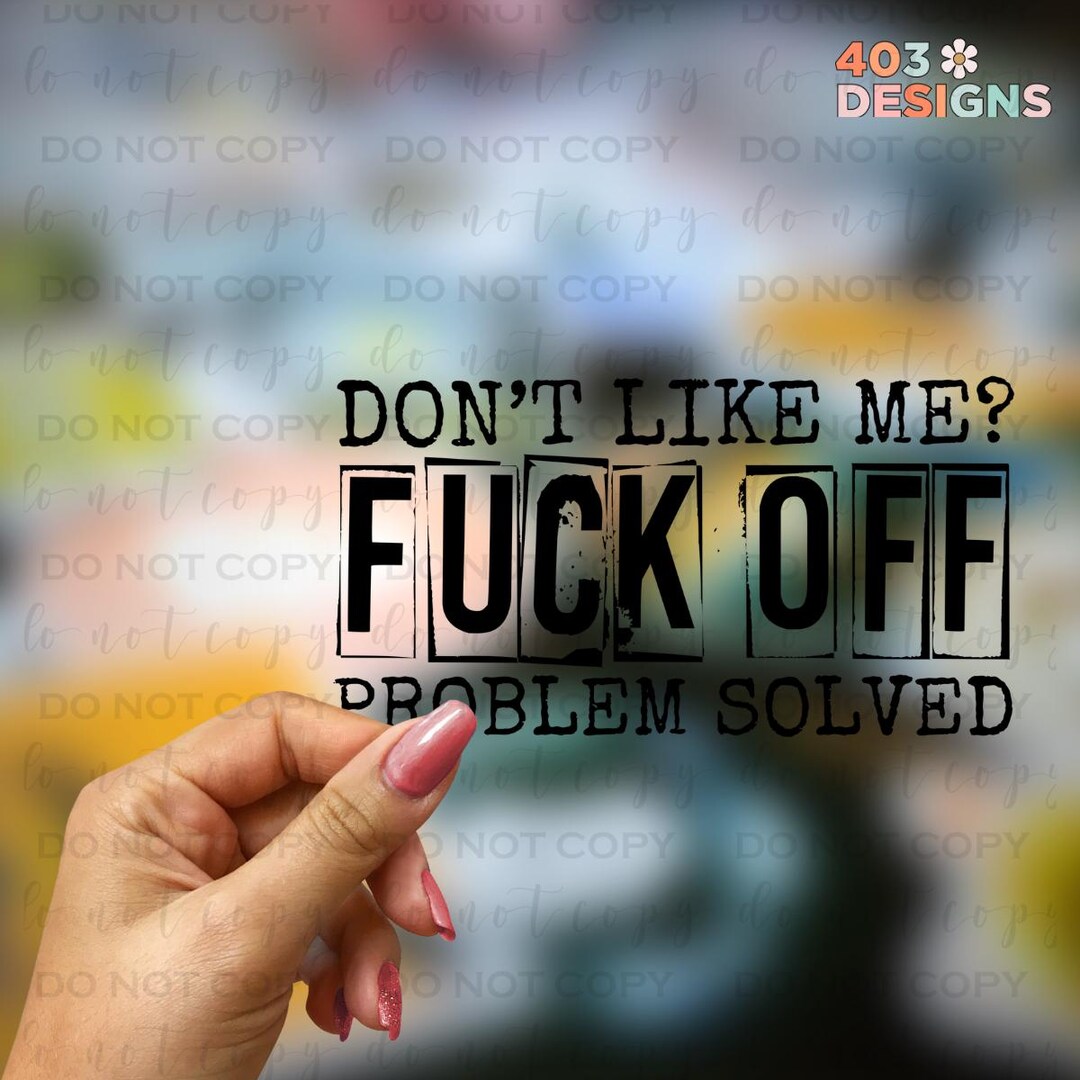 Problem Solved | UV DTF Stickers | UV Transfer Stickers | Durable Permanent Waterproof | No Heat ...