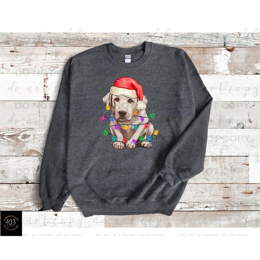 Labrador Retriever Christmas Lights| DTF Transfer | Direct to Film ...