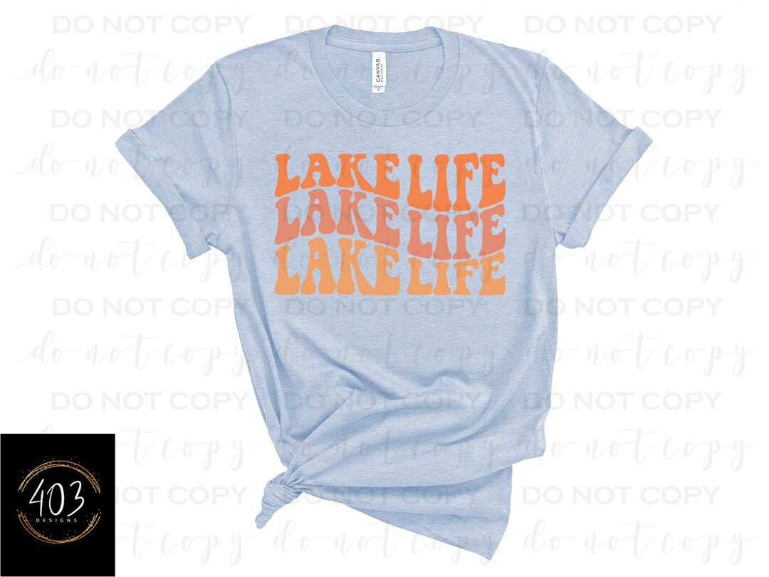 Lake Life Stacked DTF Transfer Direct to Film Transfer Ready to Press ...
