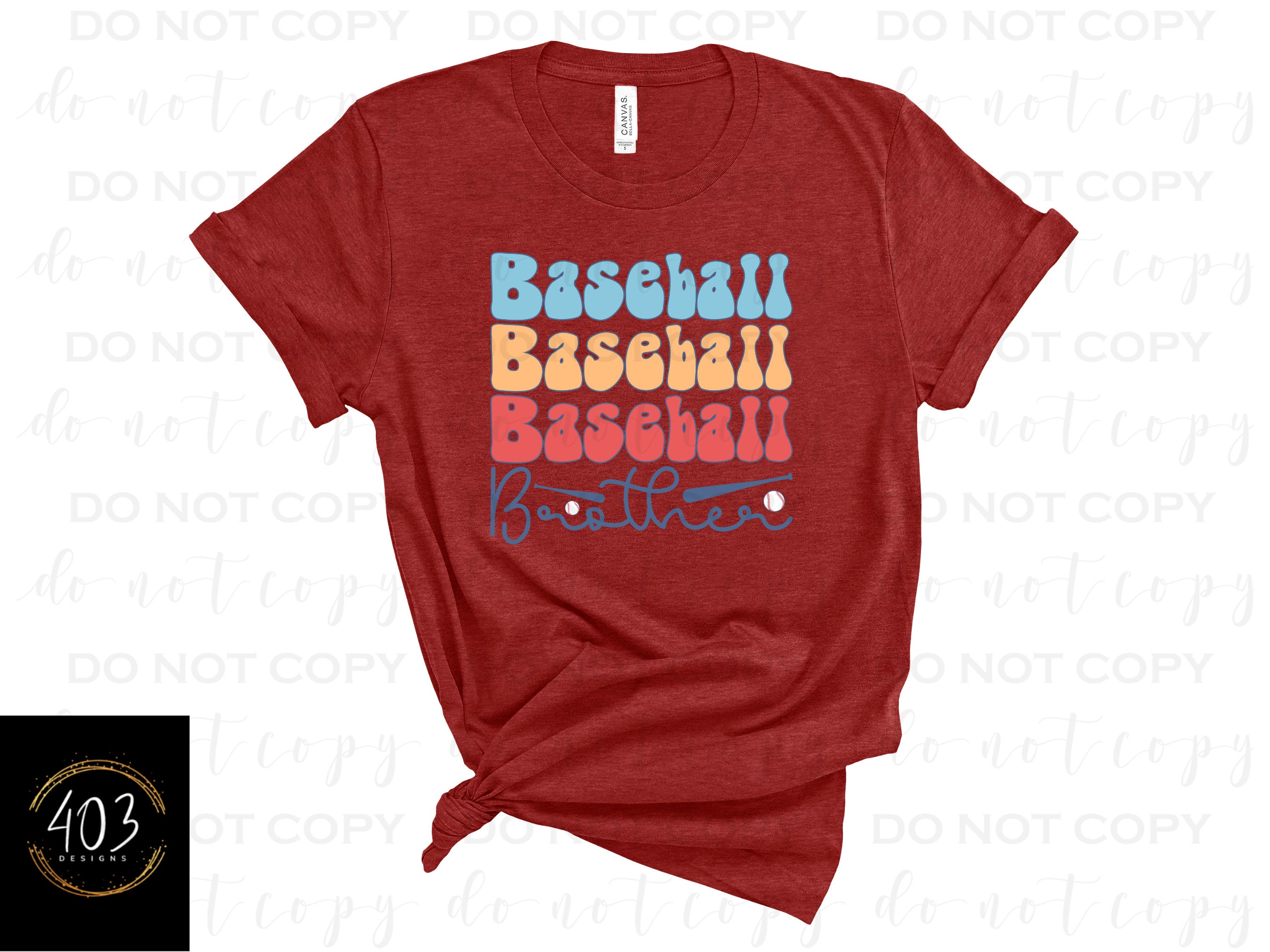 Baseball Brother Stacked DTF Transfer Direct to Film - Etsy