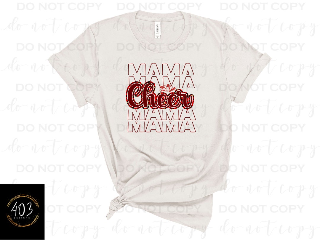 Cheer Mom Stacked Dtf Transfer Direct To Film Transfer Ready To Press Sports Transfer Etsy