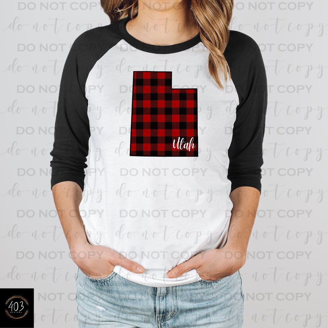 Utah Buffalo Plaid State | DTF Transfer | Direct to Film Transfer ...