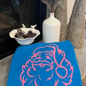 Santa Claus Outline Puff Vinyl Transfer - Etsy