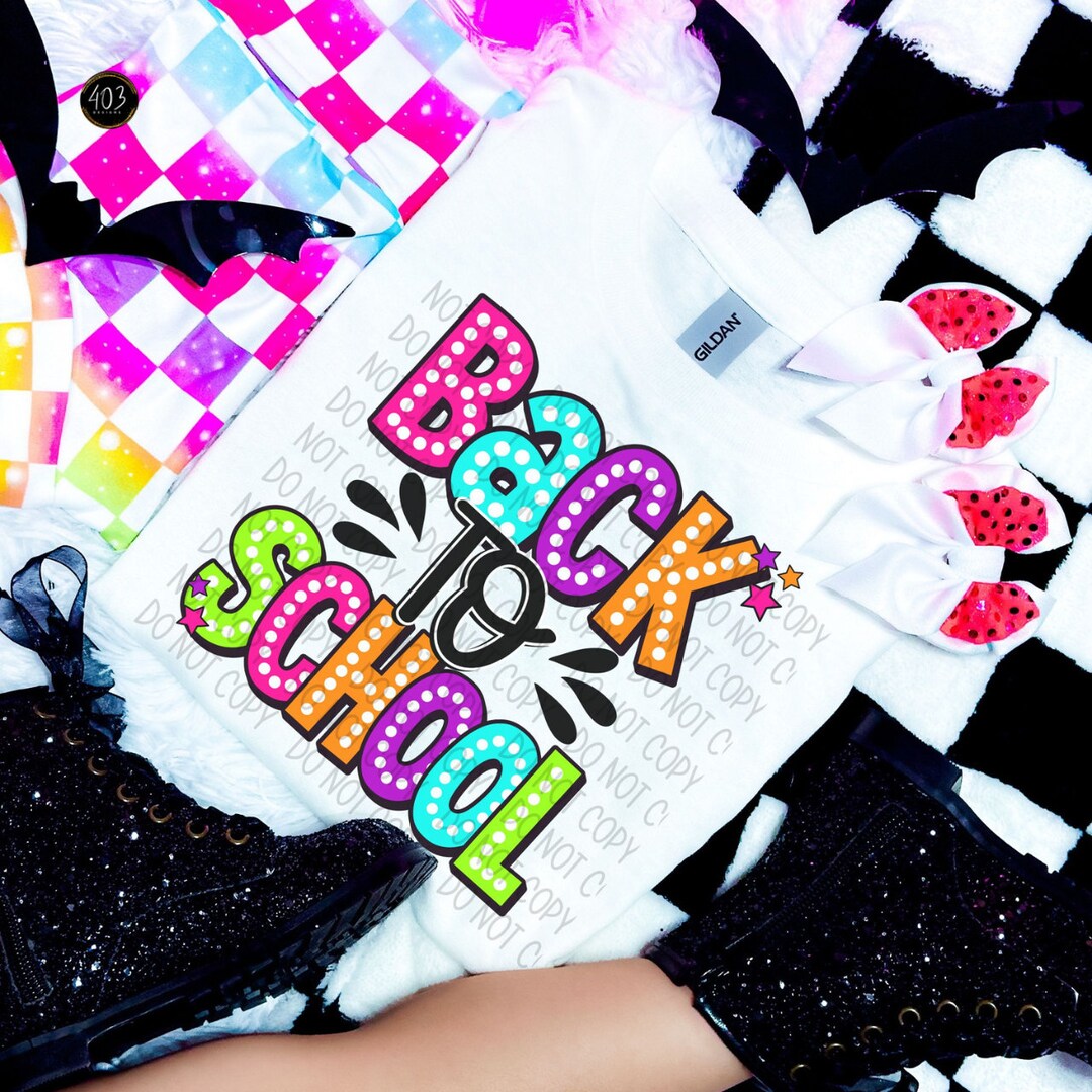 Back to School Neon | DTF Transfer | Direct to Film Transfer | Ready to ...