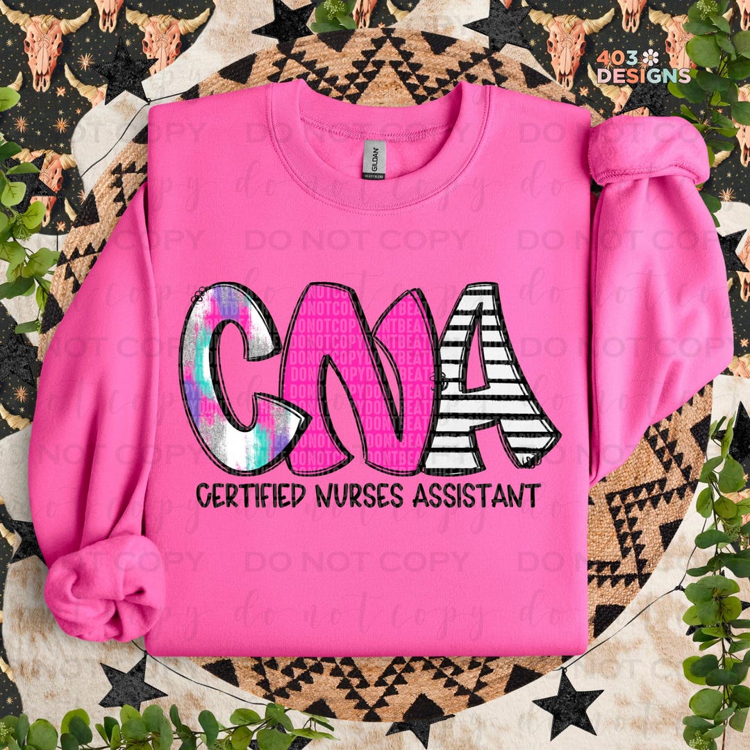 Striped Occupation CNA | DTF Transfer | Direct to Film Transfer | Ready ...