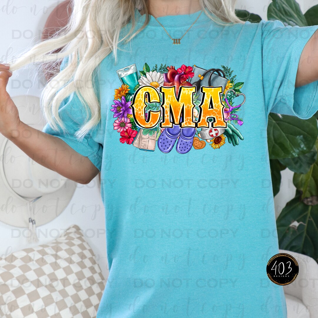 CMA Floral | DTF Transfer | Direct to Film Transfer | Ready to Press ...