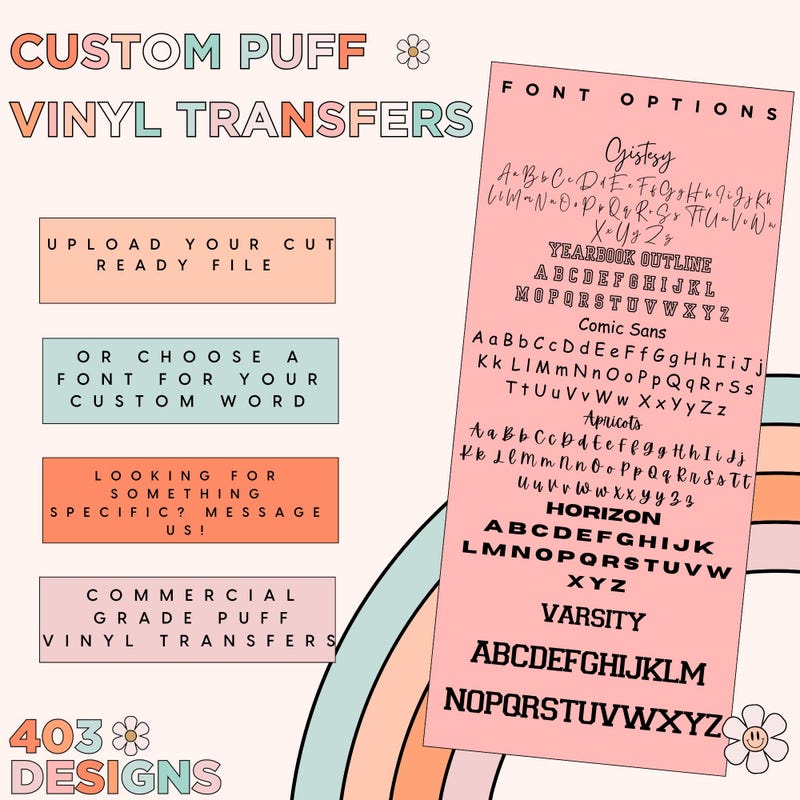 Puff Dtf Iron on Transfer - Etsy