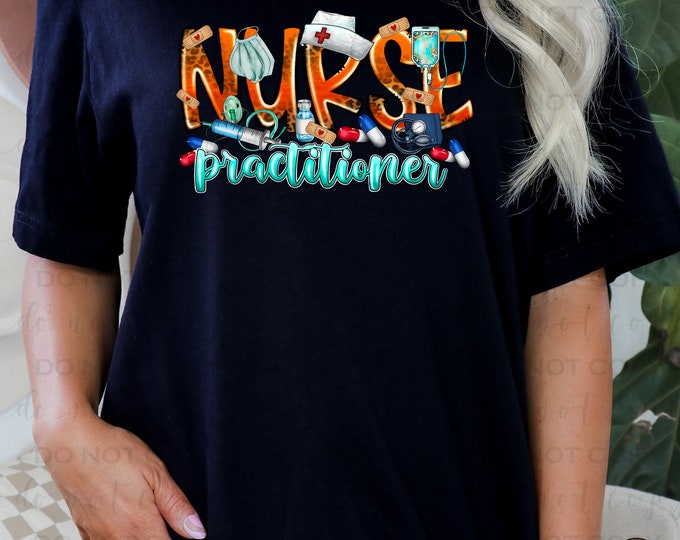 Nurse Practitioner Brain Heart of a Doctor of a Nurse DTF Transfer ...