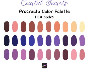 Tropical Leaves Color Palette | Procreate Color Palette | Lettering ...