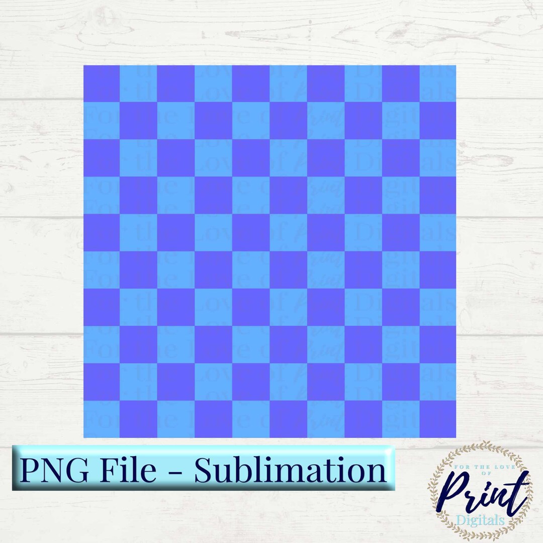 Retro Blue Checkered Digital Paper, Boho Checkered Seamless Paper ...
