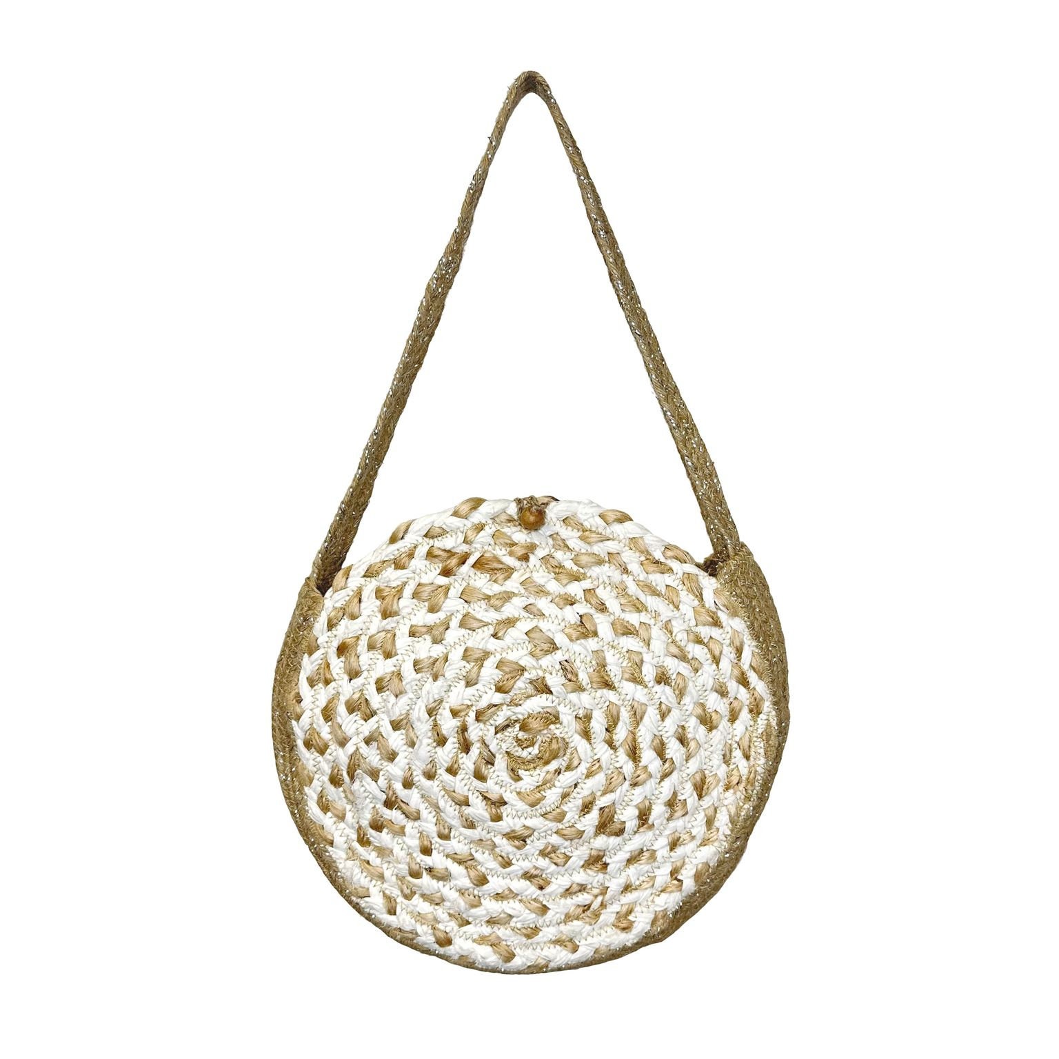 Tasi Woven Sparkle Jute Rope Circle Shoulder Bag - Etsy