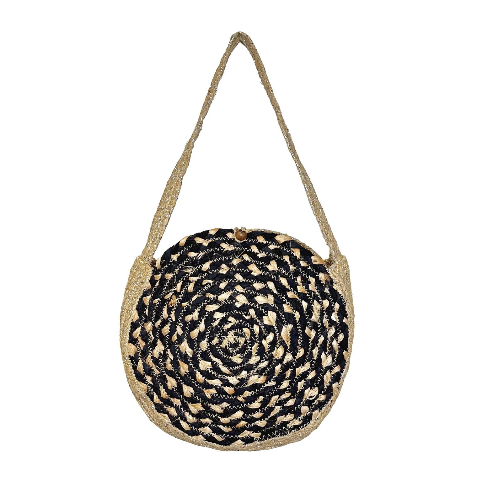Tasi Woven Sparkle Jute Rope Circle Shoulder Bag - Etsy