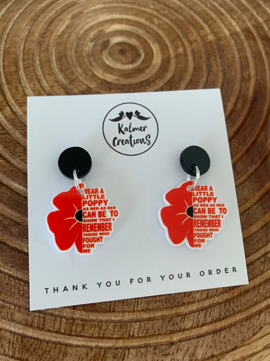 Poppy Poem Mini Dangle Earrings - Etsy Australia