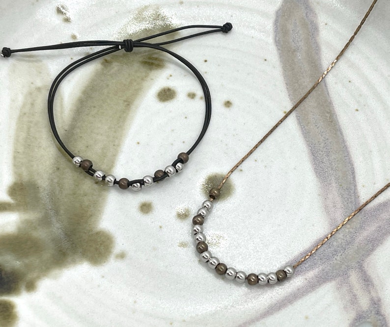 Fidget Bracelet Sliding Stainless Steel Mini Beaded Stretchy - Etsy