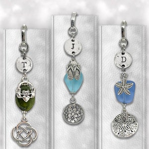 Personalized Sea Glass Beach Mini Bookmark With Antique Silver Tone ...