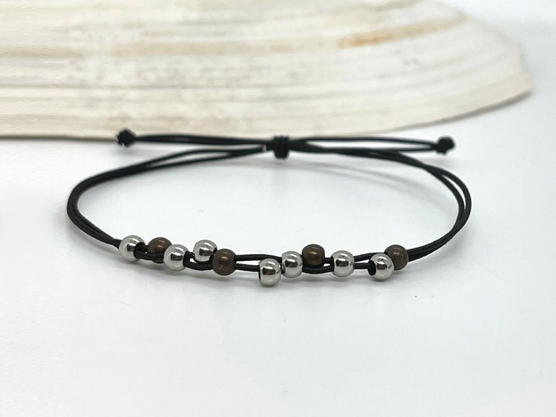 Fidget Bracelet Sliding Stainless Steel Mini Beaded Stretchy - Etsy