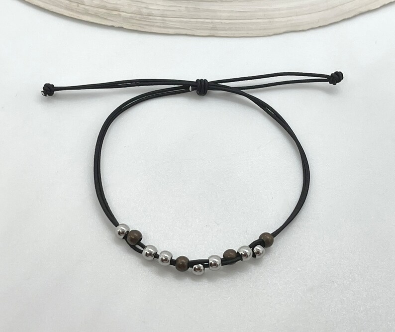 Fidget Bracelet Sliding Stainless Steel Mini Beaded Stretchy - Etsy