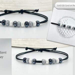 Counting Bracelet 10 Colorful Sliding Ceramic Beads Beaded Golf Stroke ...