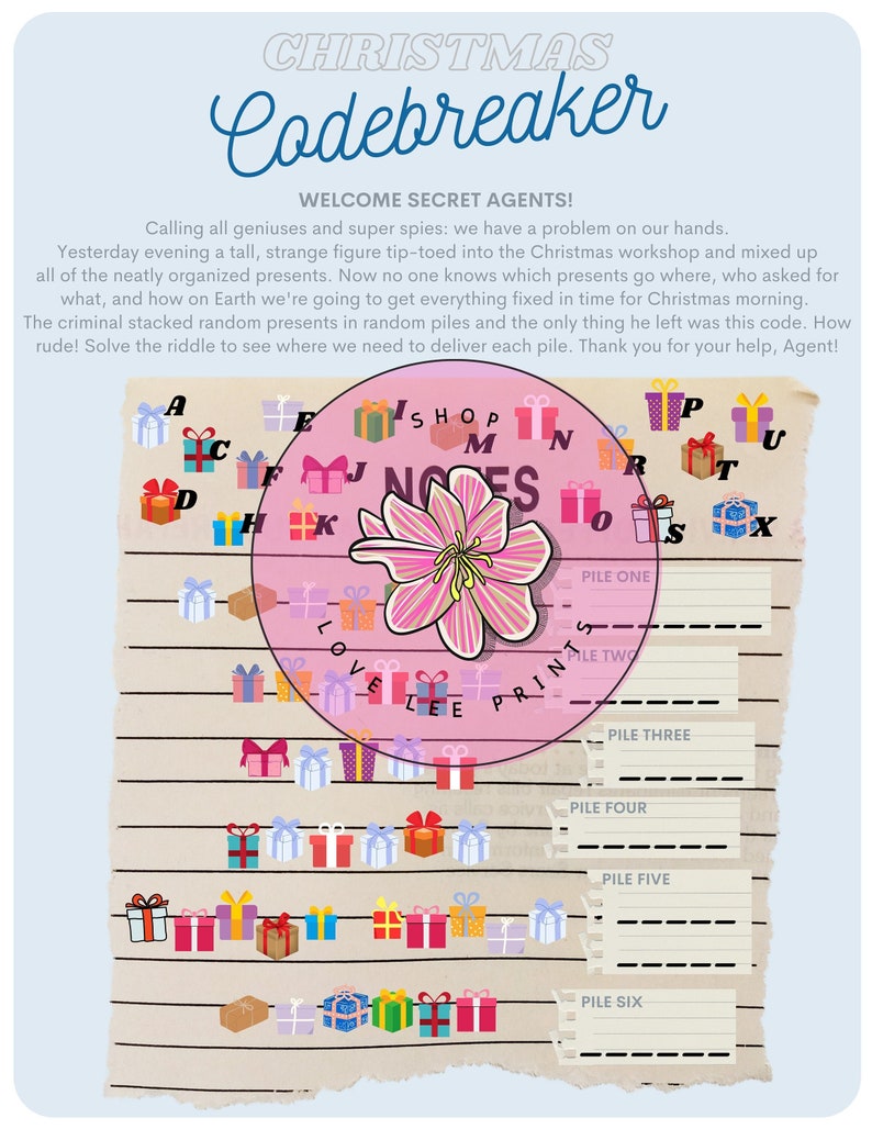 Christmas Codebreaker Worksheet / Activity Page - Elementary and Middle ...