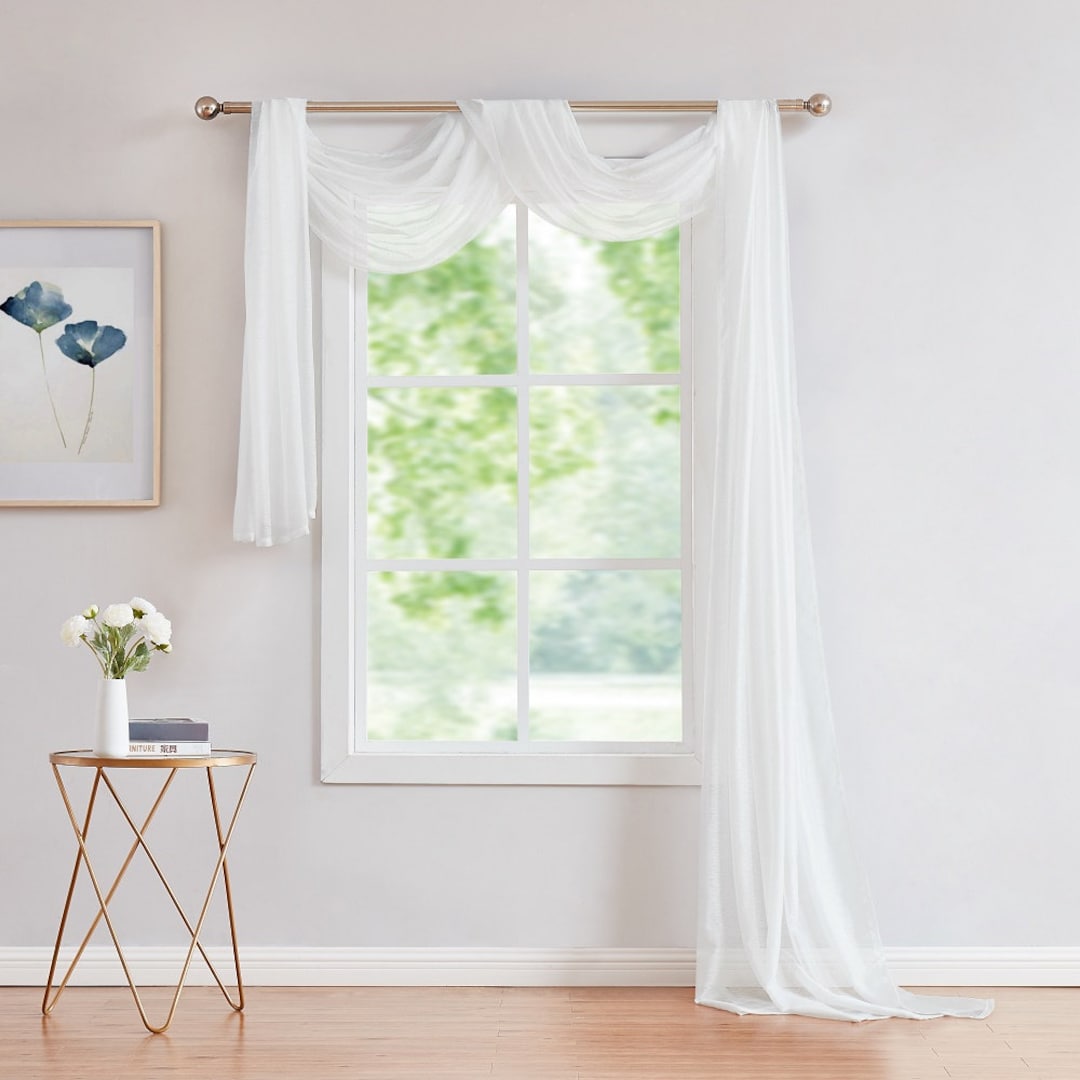 Premium Sheer White Fabric. Use Faux Linen White Sheer Fabric by the ...